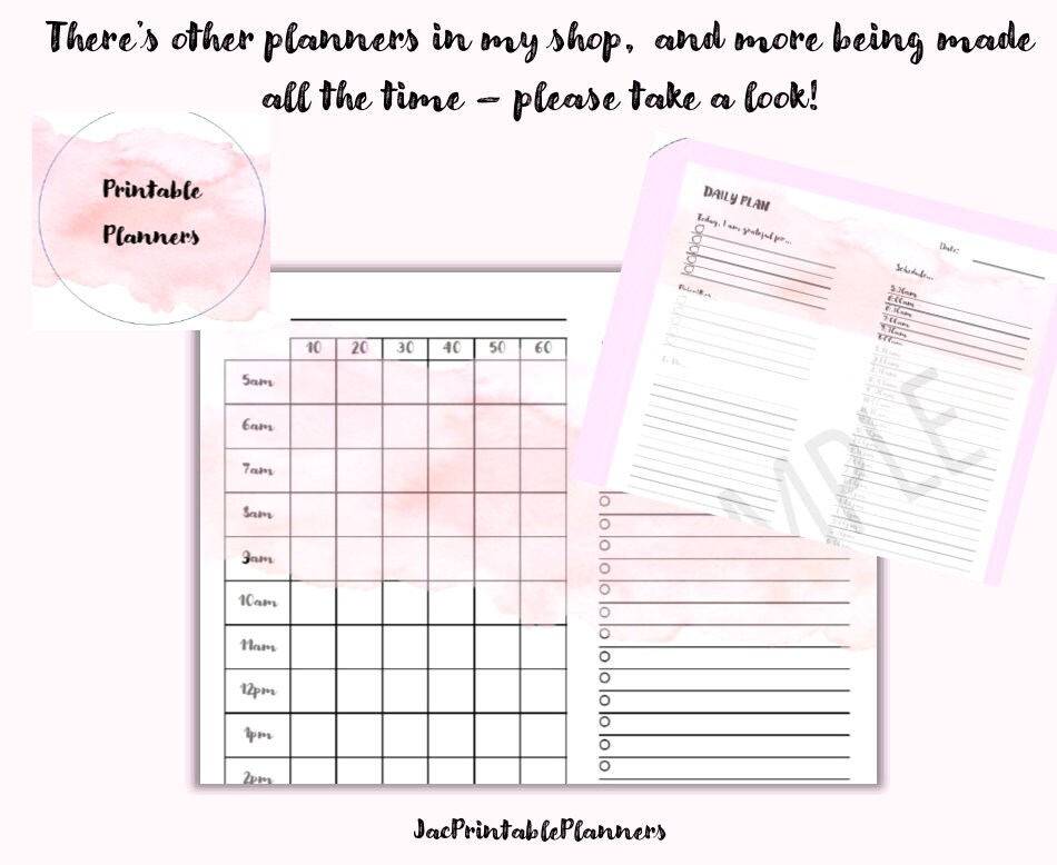 Minimalist 2025 Planner Bundle Printable Desk Planner Monthly 10 Minute ...