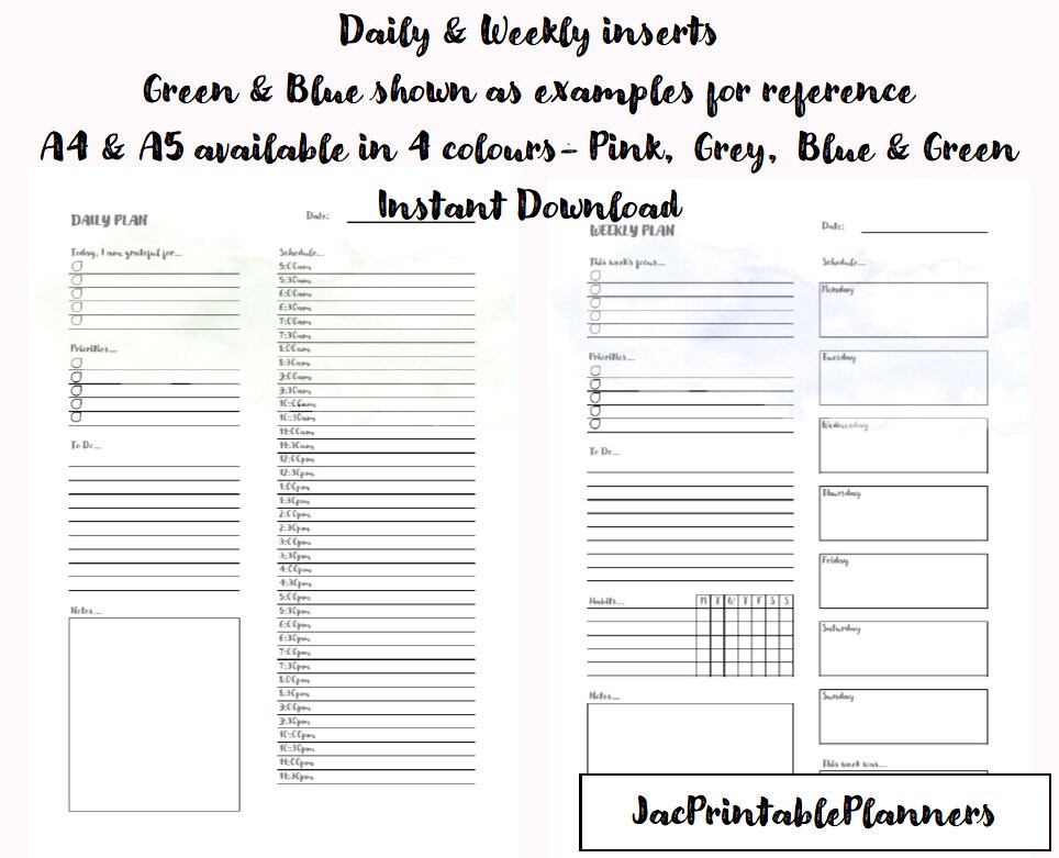 Minimalist 2025 Planner Bundle Printable Desk Planner Monthly 10 Minute ...