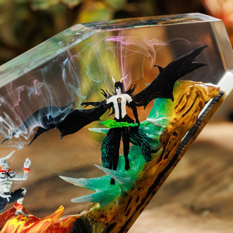 Ichigo Kurosaki VS Ulquiorra Bleach Resin Lamp Handmade Resin Lamp, LED ...