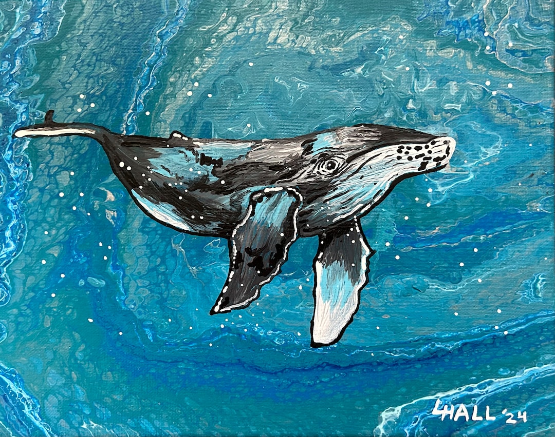 Humpback Whale Acrylic Painting Original Art - Etsy