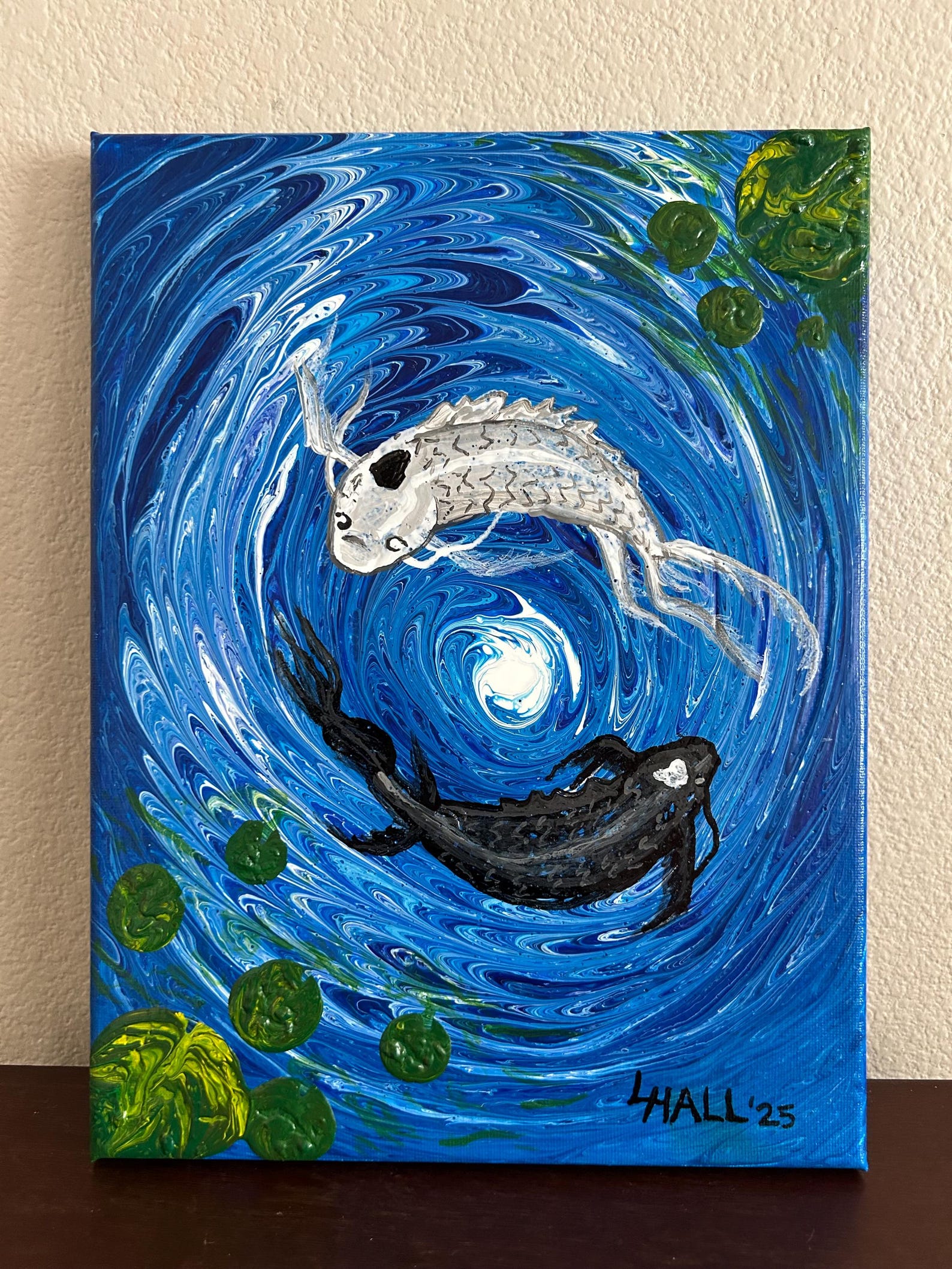 Push and Pull - Koi Fish - Acrylic Painting - Original Art - Etsy