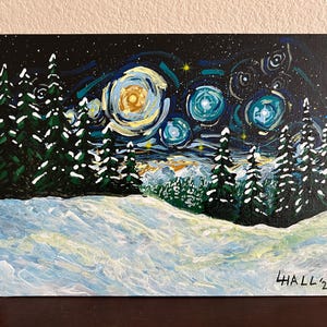 January Snow- Acrylic Paint - Original Art - Etsy