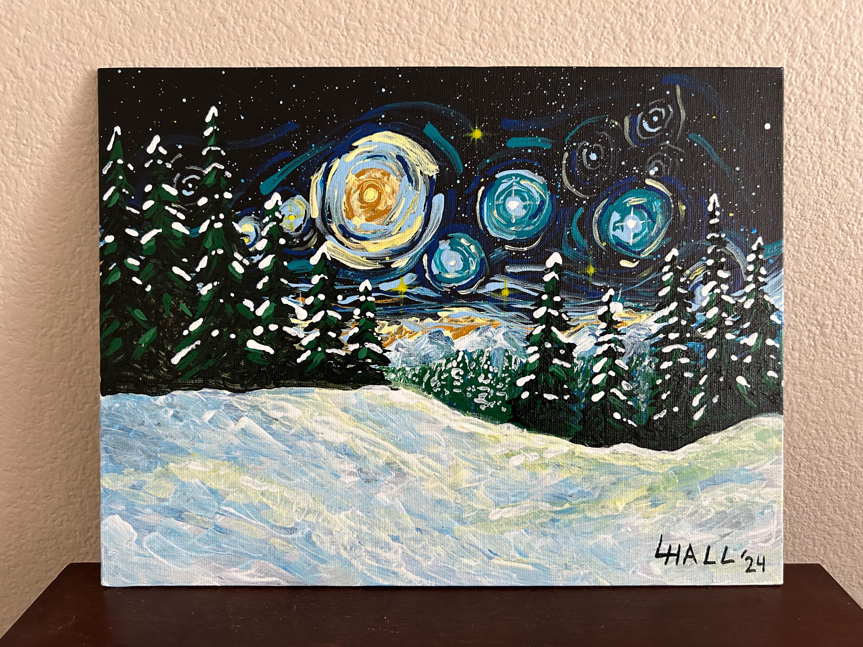January Snow- Acrylic Paint - Original Art - Etsy