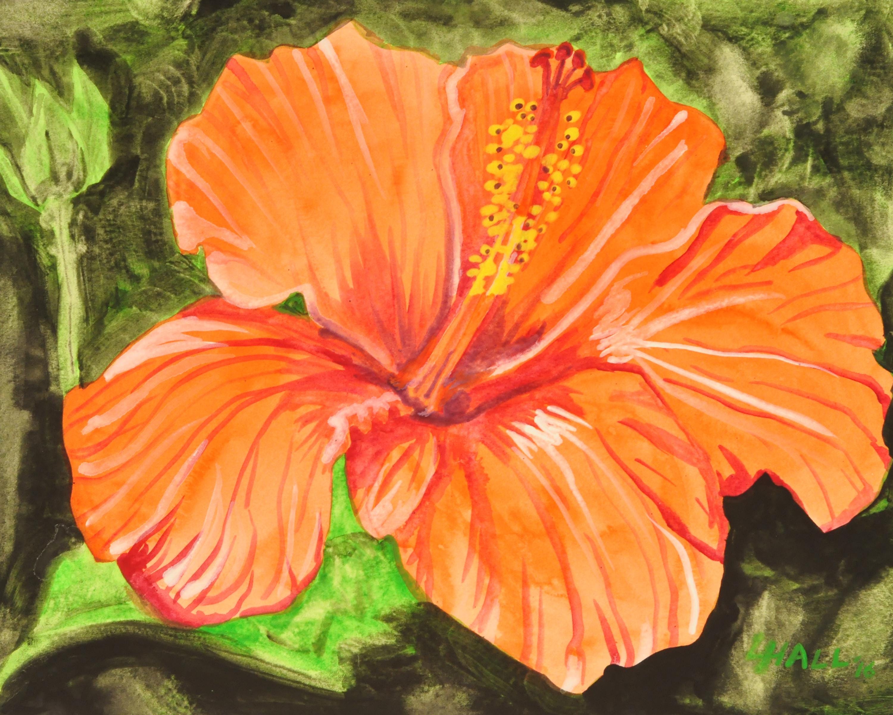 Hibiscus Flower - Watercolor Painting - Flower - Floral - Tropical ...