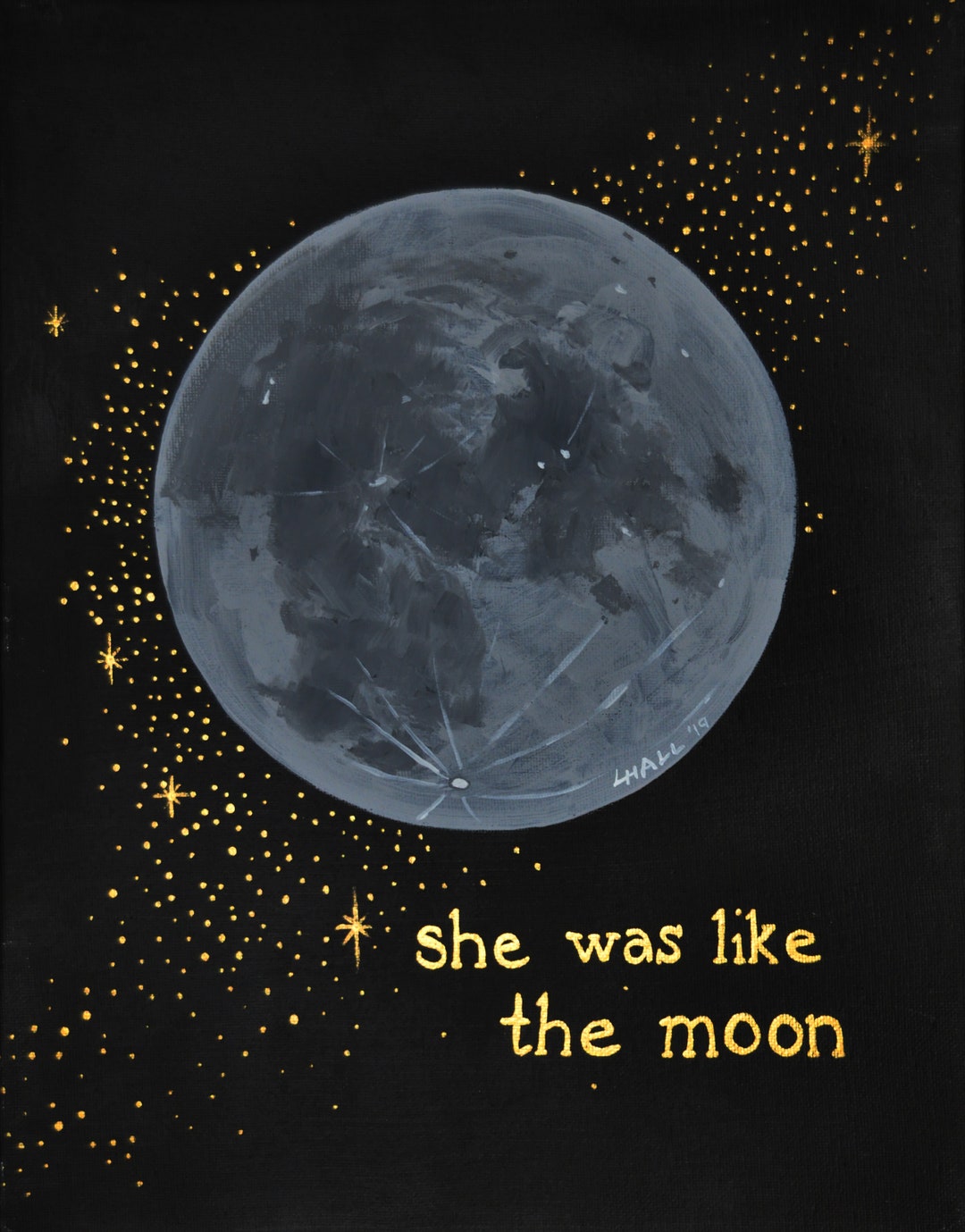 Moon She Was Like the Moon Poster Print - Etsy