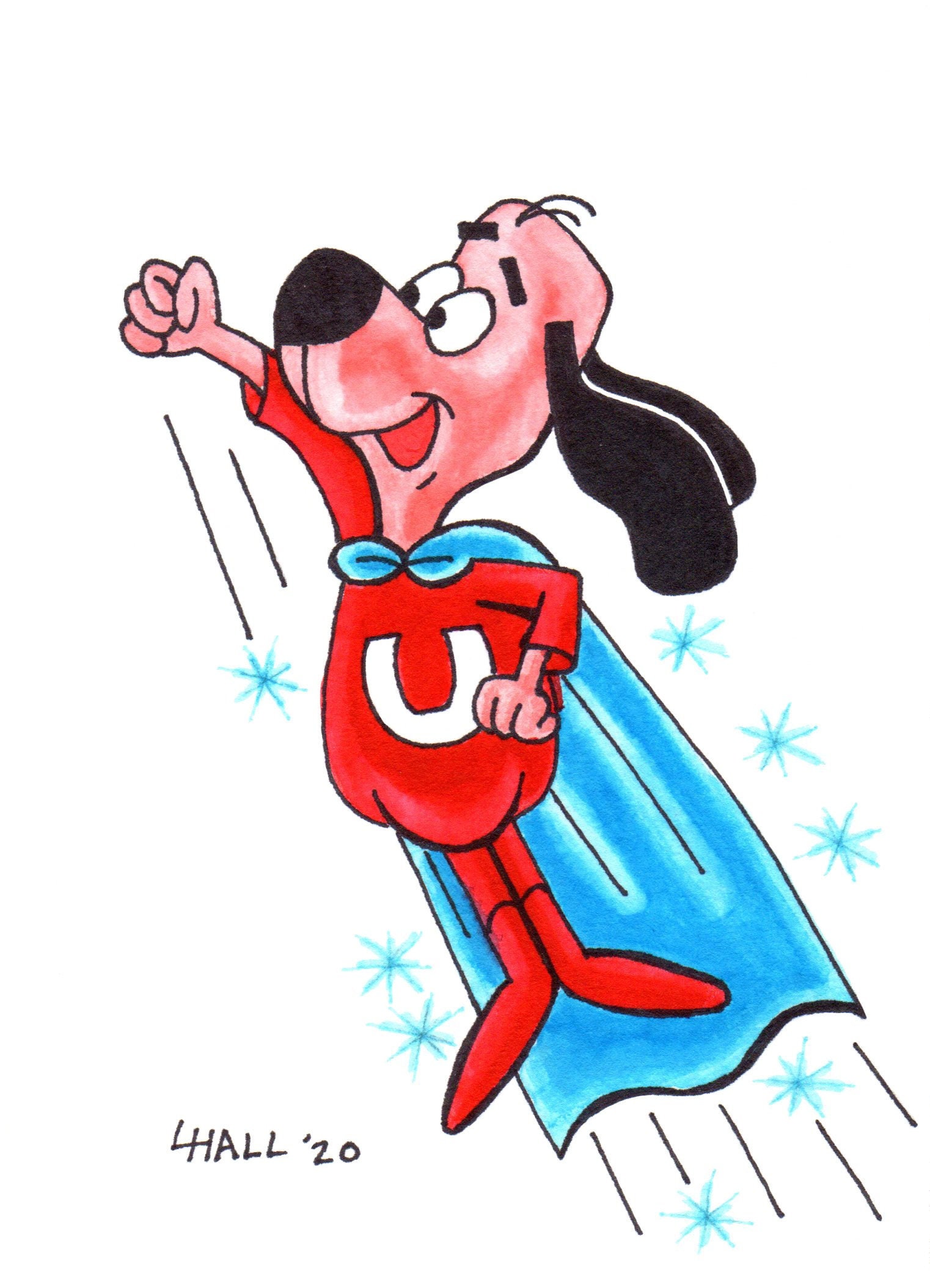 Underdog Ink and Watercolor Markers Fan Art Poster Print - Etsy Singapore