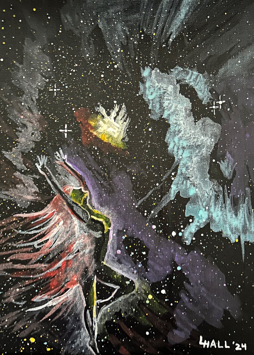 Nebula Dance - Acrylic Paint - Poster Print - Etsy