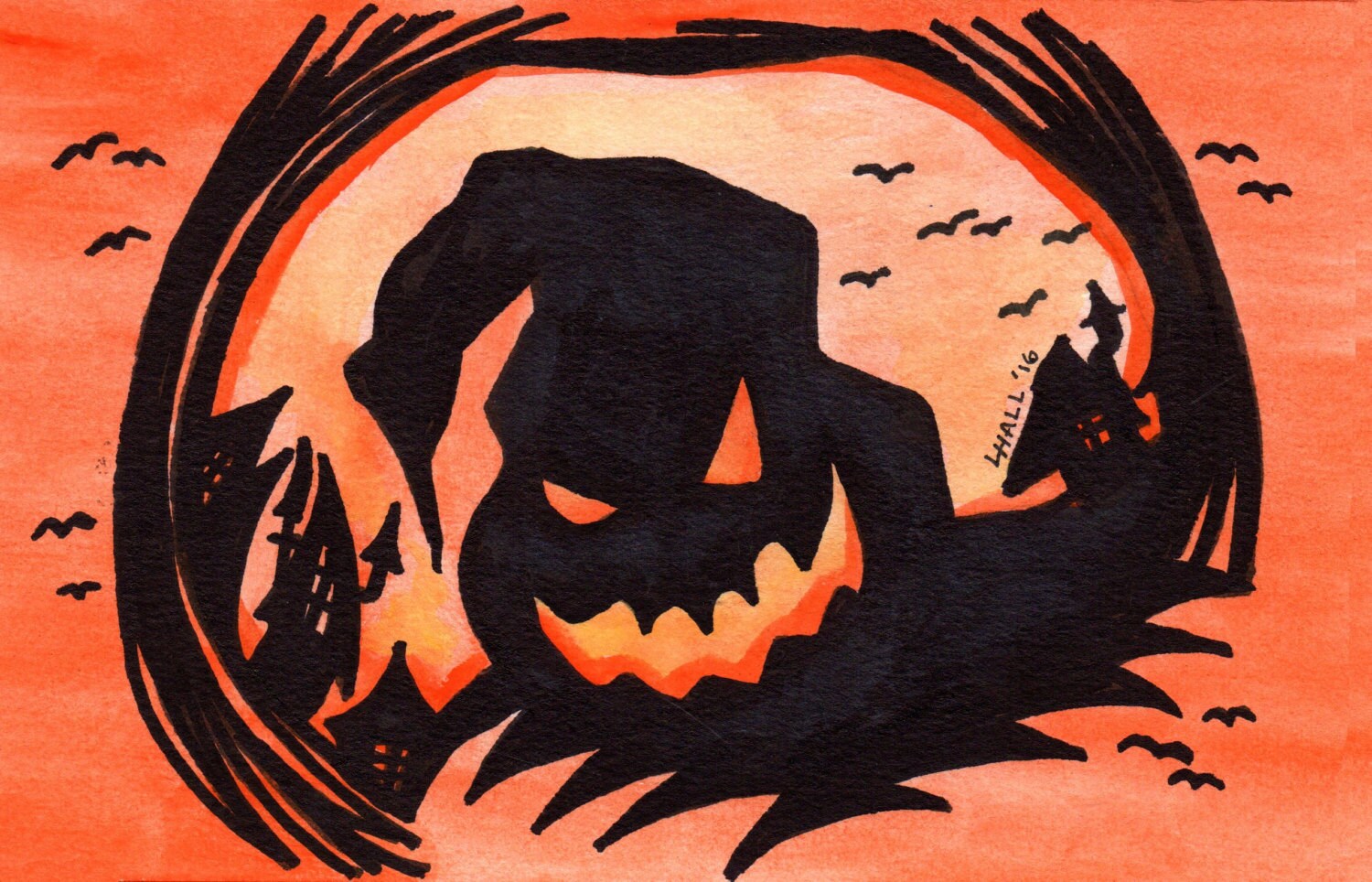 Boogie Man Inktober Fan Art Nightmare Before Christmas - Etsy