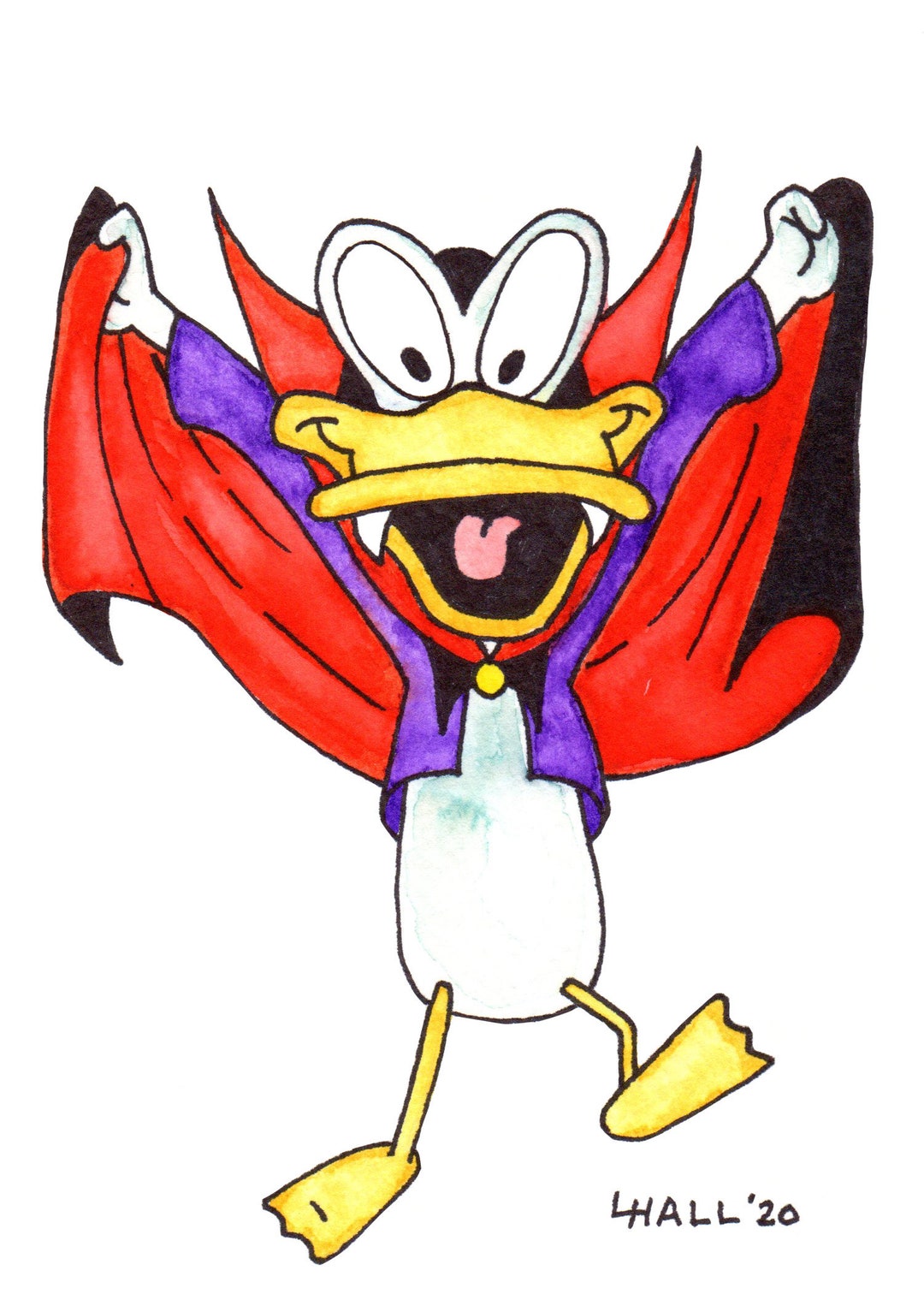 Quacula - Ink and Watercolor Marker - Fan Art - Original Art - Etsy