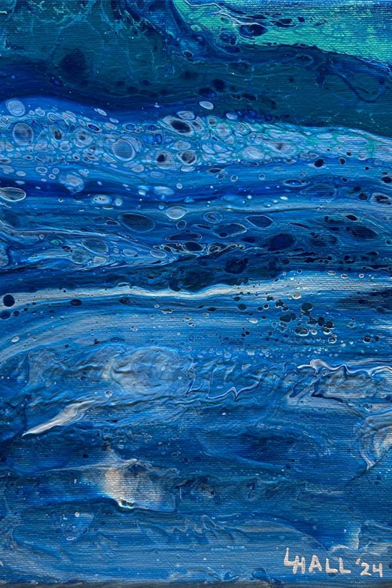 Azure - Acrylic Painting - Poster Print and Stickers - Etsy