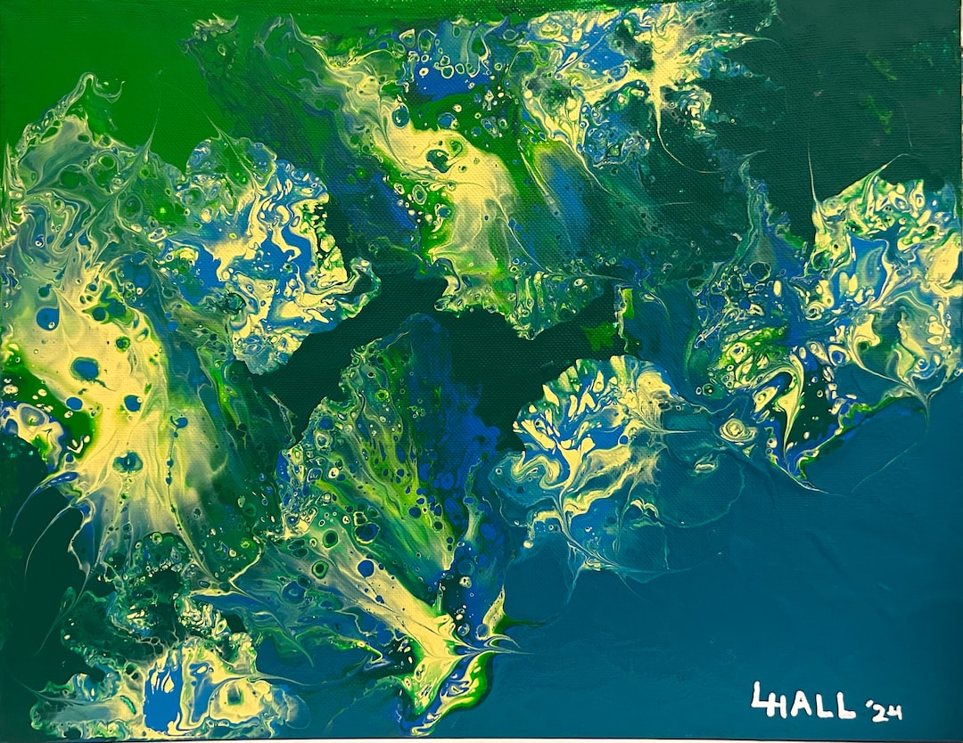 Peacock Flow - Acrylic Paint - Original Art - Etsy