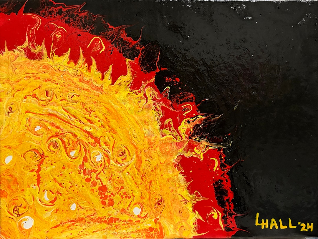 Helios - Flow Art - Liquid Pour - Original Art - Etsy