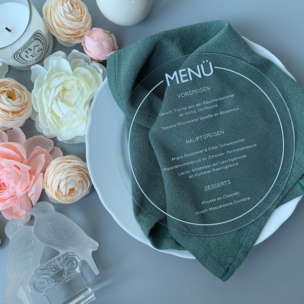 Acrylic Menus - Etsy