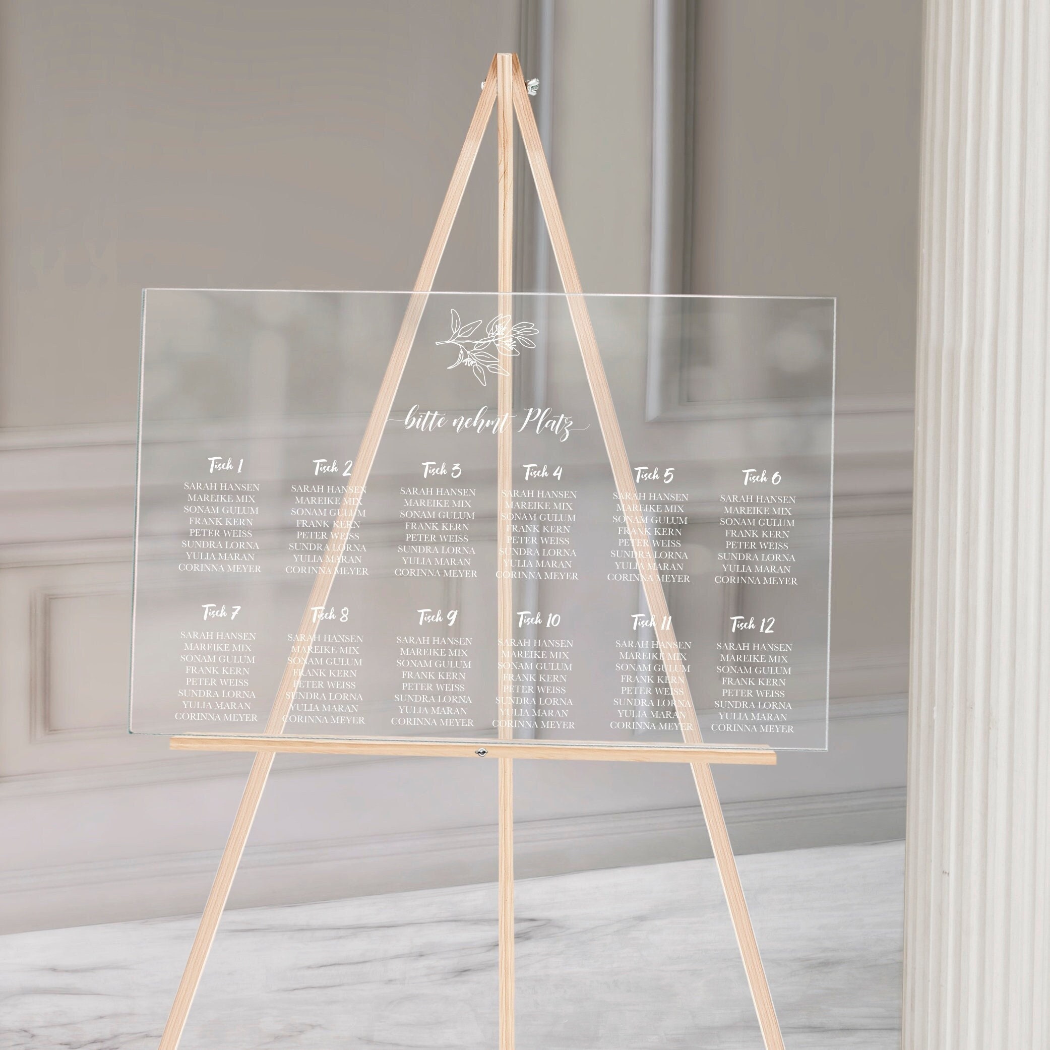 Acrylic Guest Name Seating Chart Seating Arrangement Board - Etsy