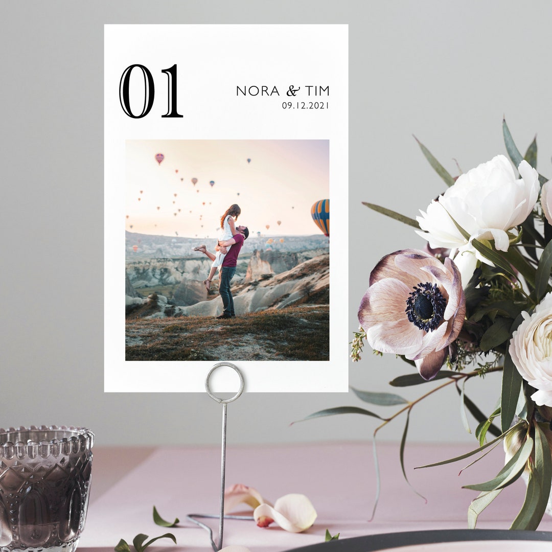 Wedding Couple Photos Table Number Cards 1-15 Table Number - Etsy