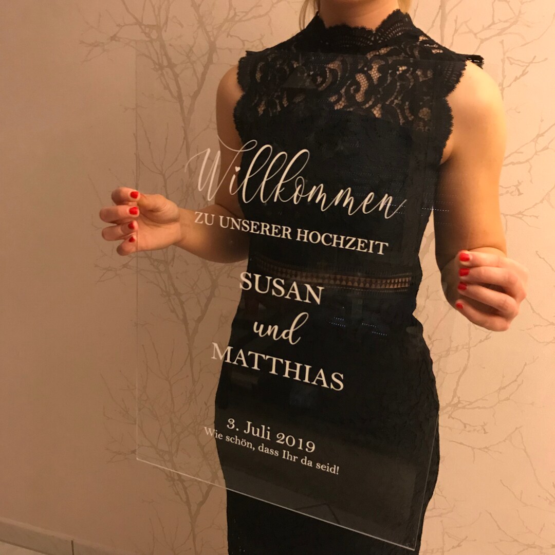 Acrylicglas Welcome Sign Acrylic Welcome Board for Wedding - Etsy