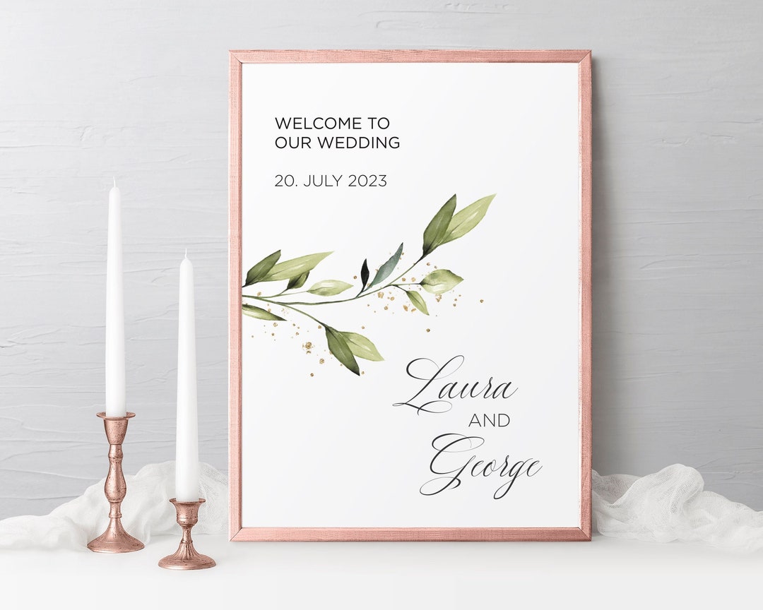 Welcome Sign Calligraphy Script Font Printable Welcome Board - Etsy