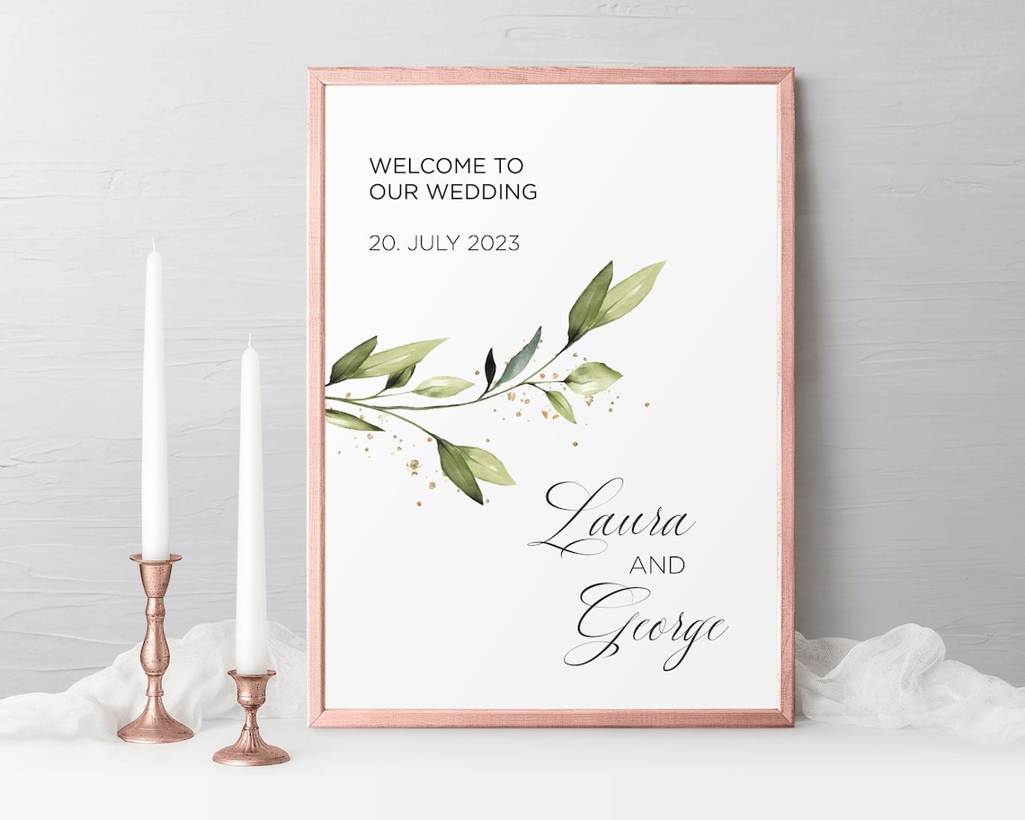 Welcome Sign Calligraphy Script Font Printable Welcome Board - Etsy