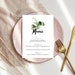 Palm Tree Menu Card Print Yourself Rectangular Menu - Etsy