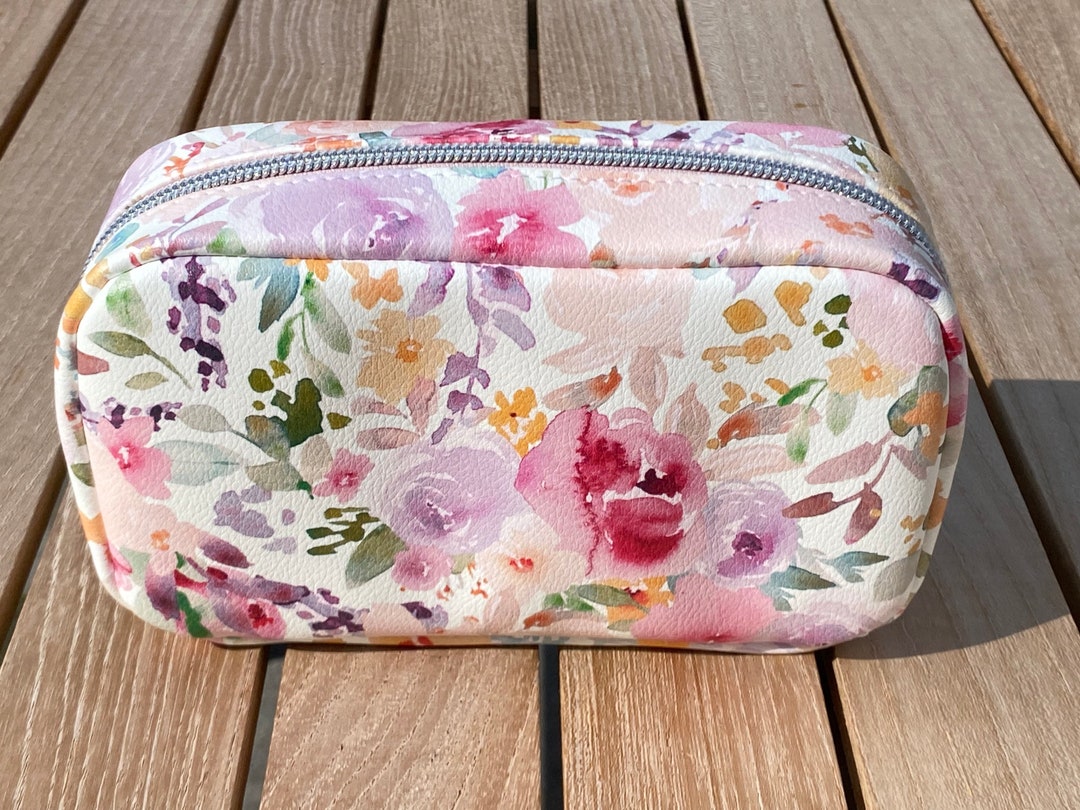 Essential Oil Bag, Essential Oil Carry Case in Pink Floral Print, Vegan ...