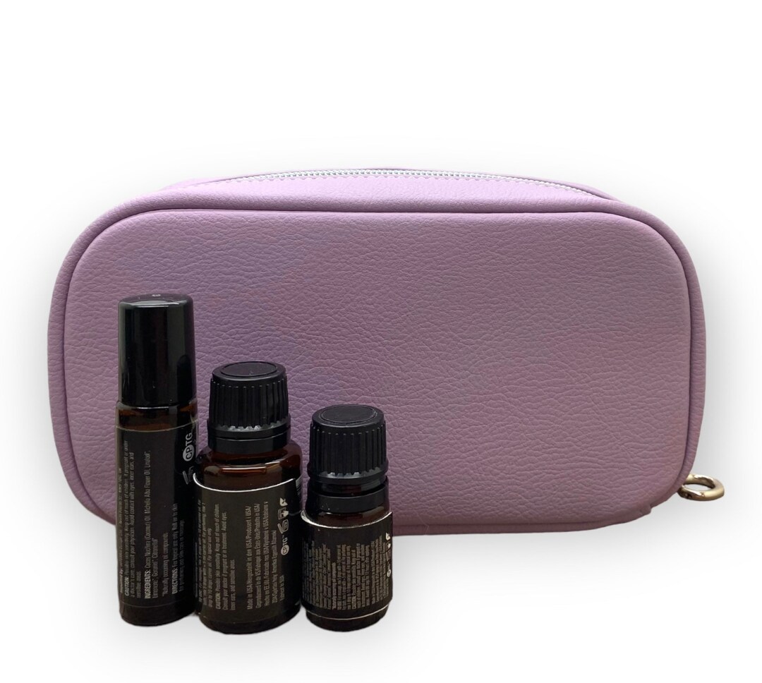Essential Oil Bag, Essential Oil Carry Case in Lilac Color, Vegan ...