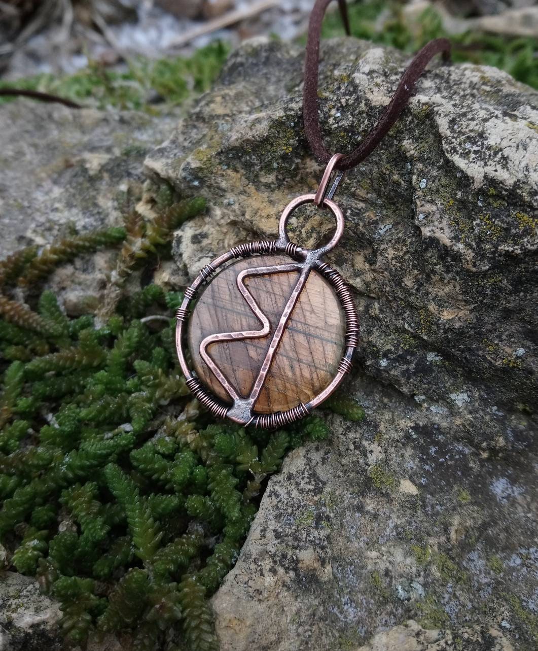 Tree of Life Pendant Viking Runes Berkana Rune Necklace. Labradorite ...