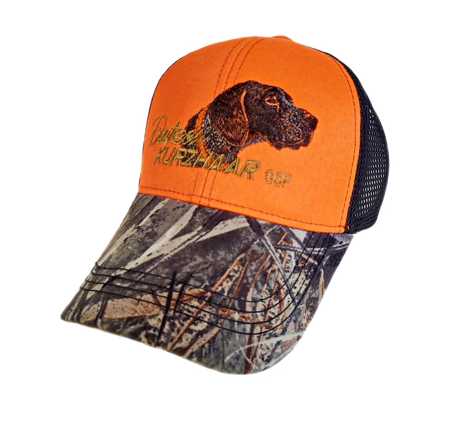 German Shorthaired Pointer Hunting Hat: Orange Camo GSP Cap - Etsy