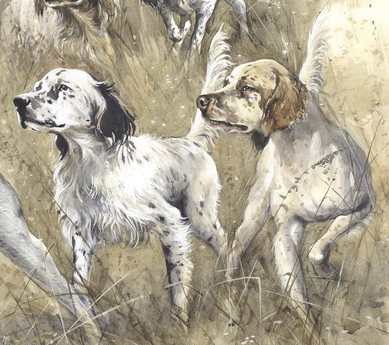Llewellin Setter Print infield Setter Art | Etsy