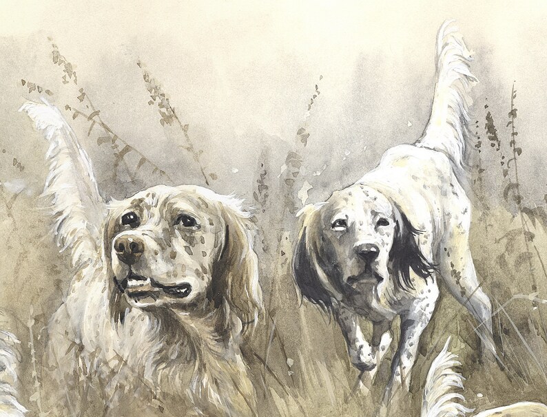 Llewellin Setter Print infield Setter Art | Etsy
