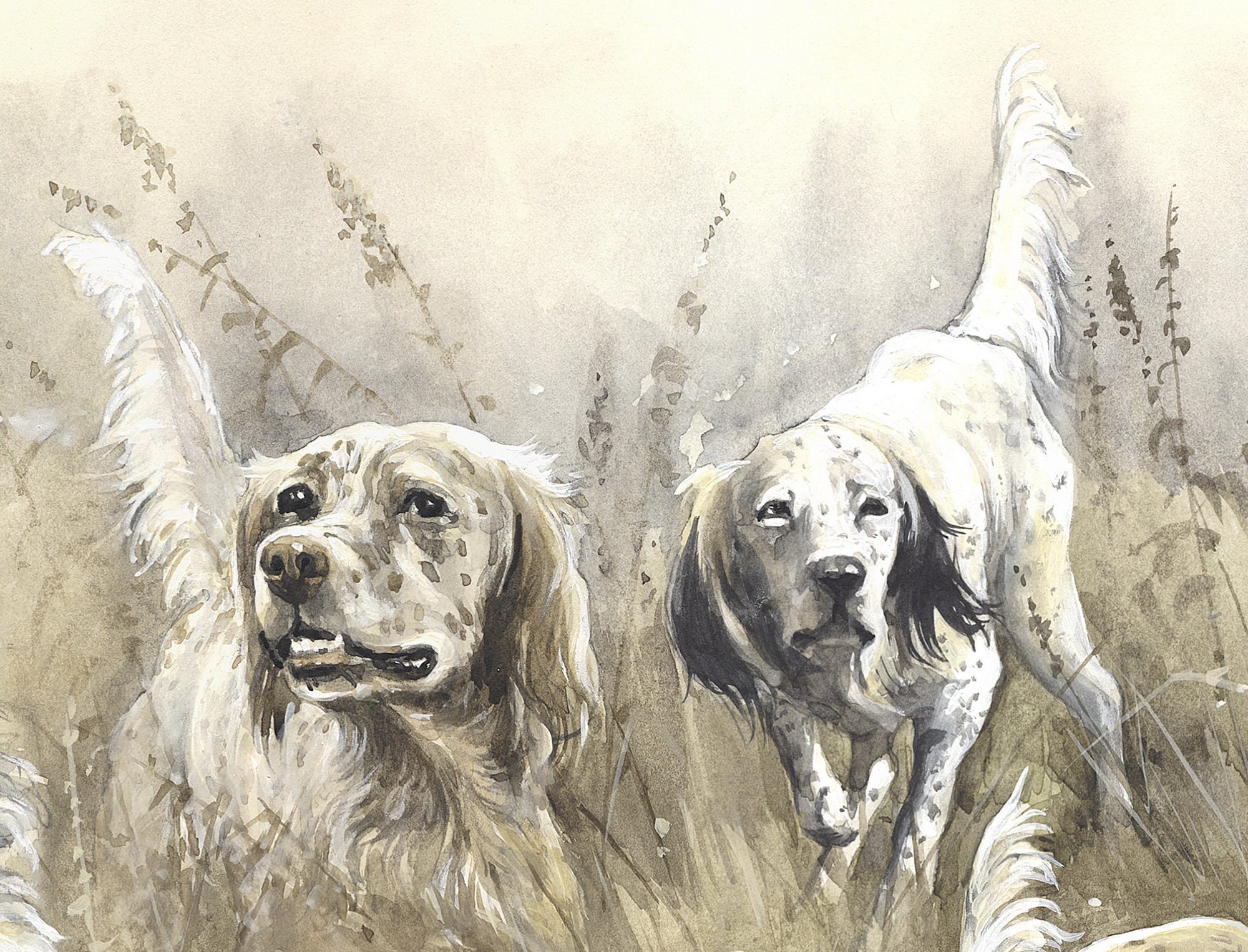 Llewellin Setter Print infield Setter Art | Etsy