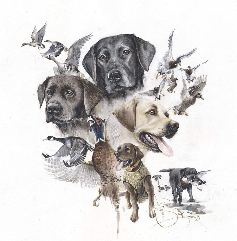 Labrador Print Labrador Art Labrador Watercolor Labrador - Etsy