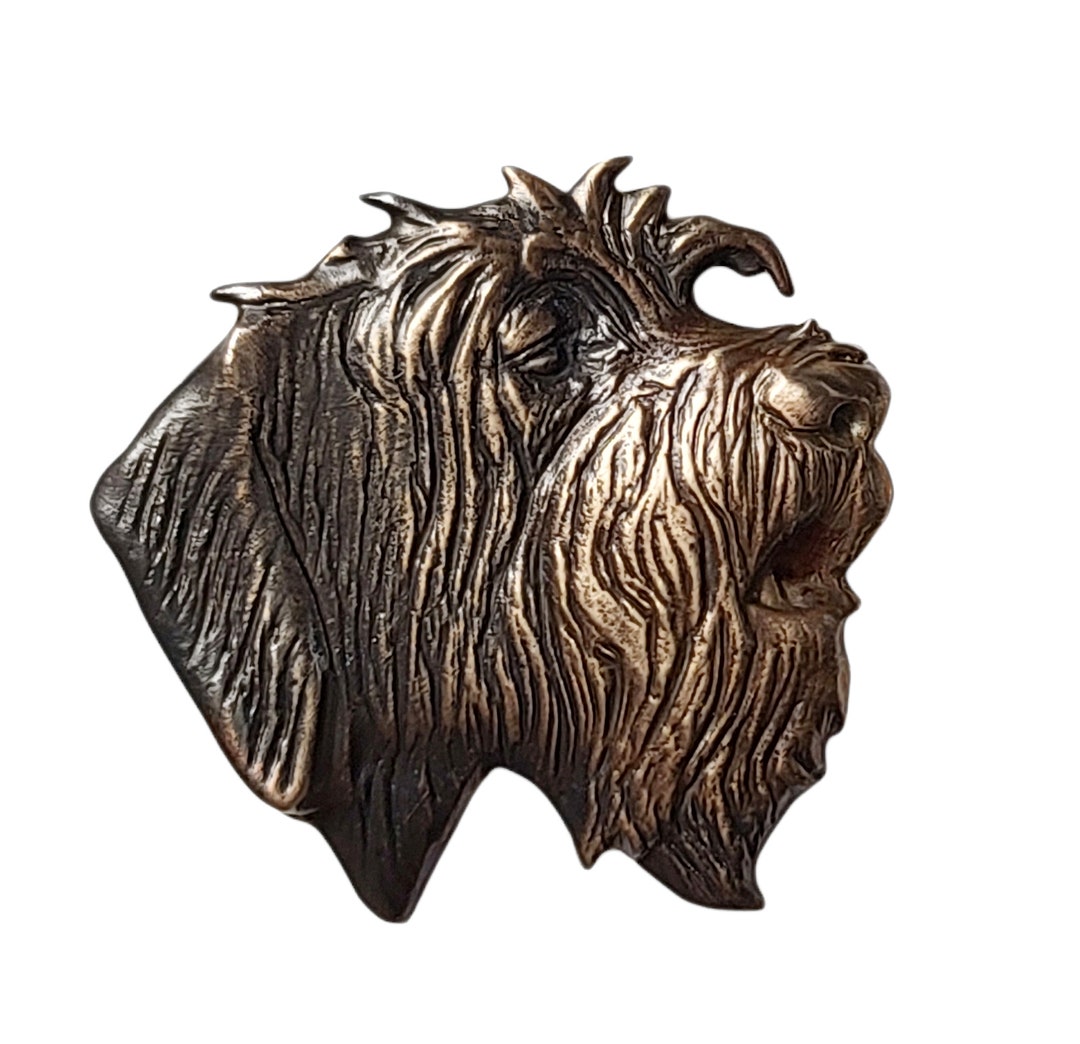 Wirehaired Pointing Griffon Hunting Bronze Pin Griff WPG Griffon Gift ...