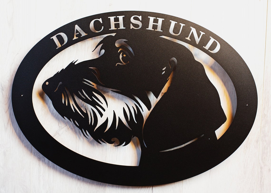 Dachshund Metal Sign 16.9x23.6 Wirehaired Dachshund Wall - Etsy