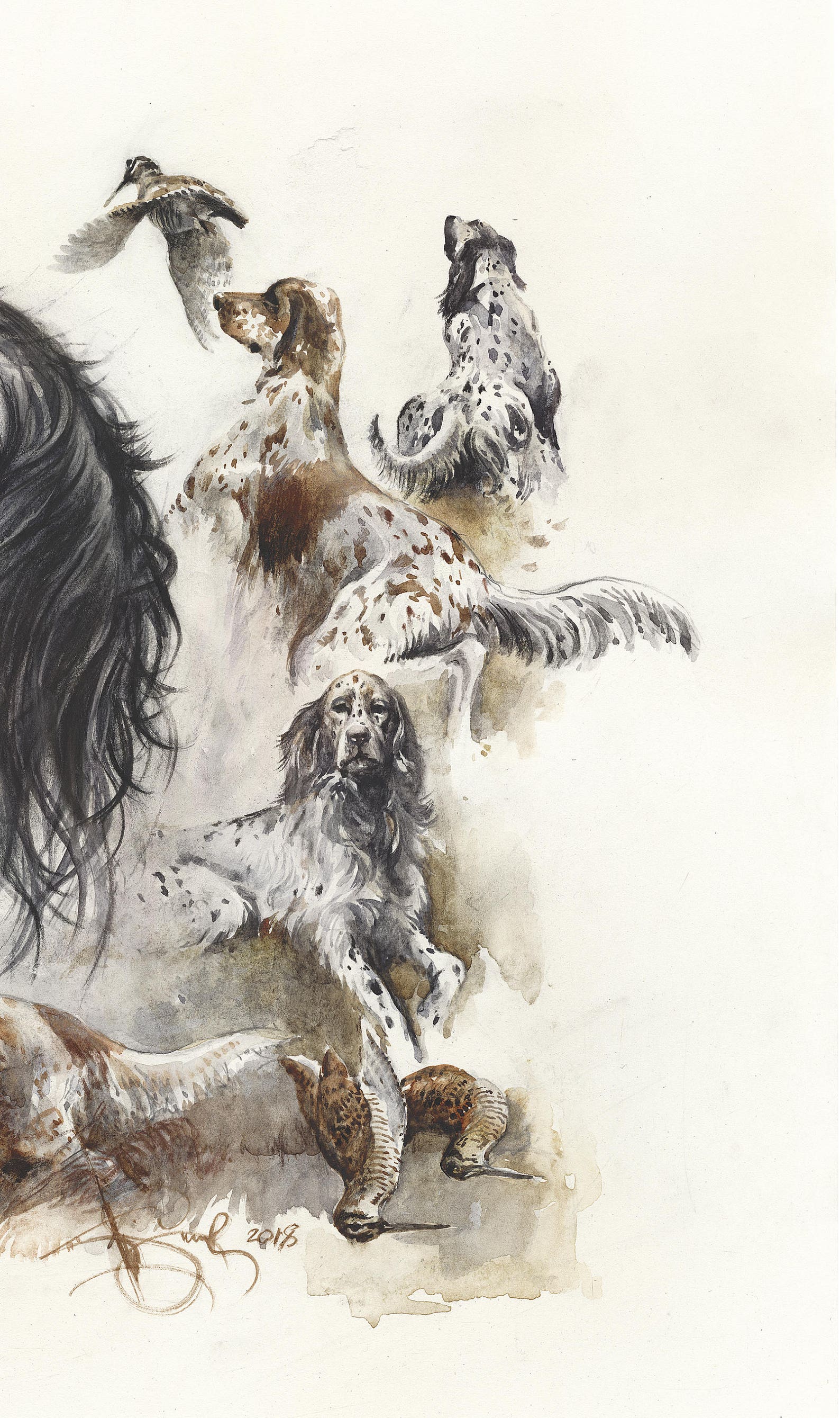 English Setter Print by Valery Siurha English Setter English - Etsy