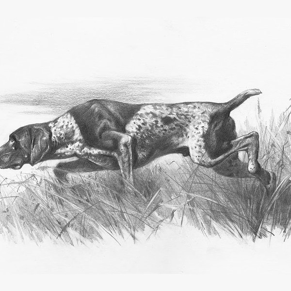 German Shorthair Pointer Nursery Painting - Etsy