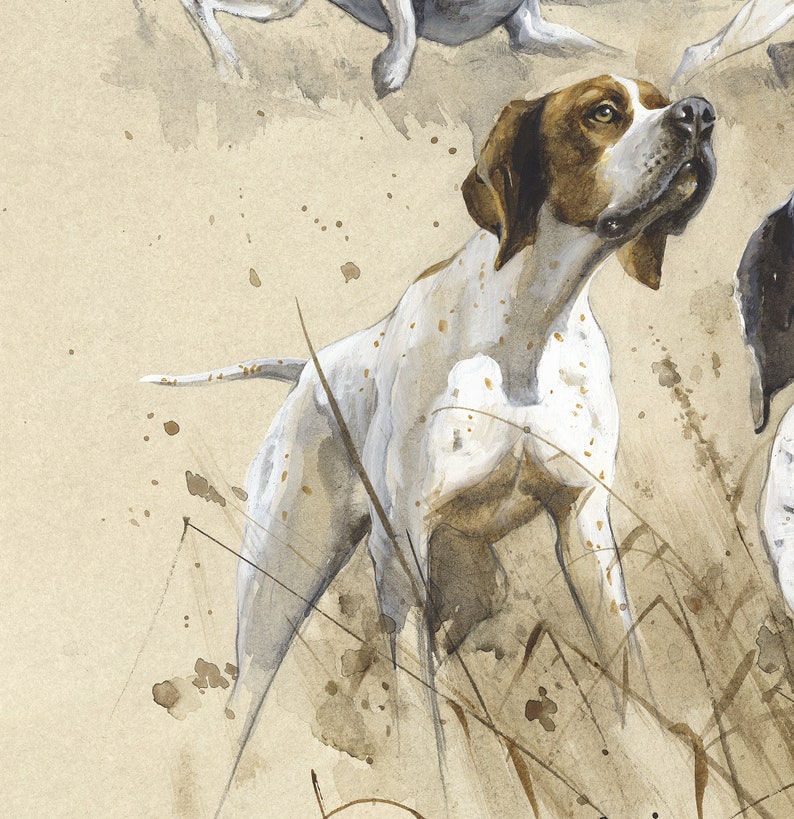 Signed English Pointer Art Print: Watercolor Dog Portrait - Etsy