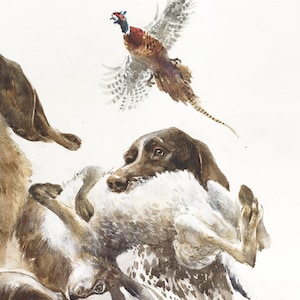 German Shorthaired Pointer Print, Pointer Art, German Pointer, Hunting ...