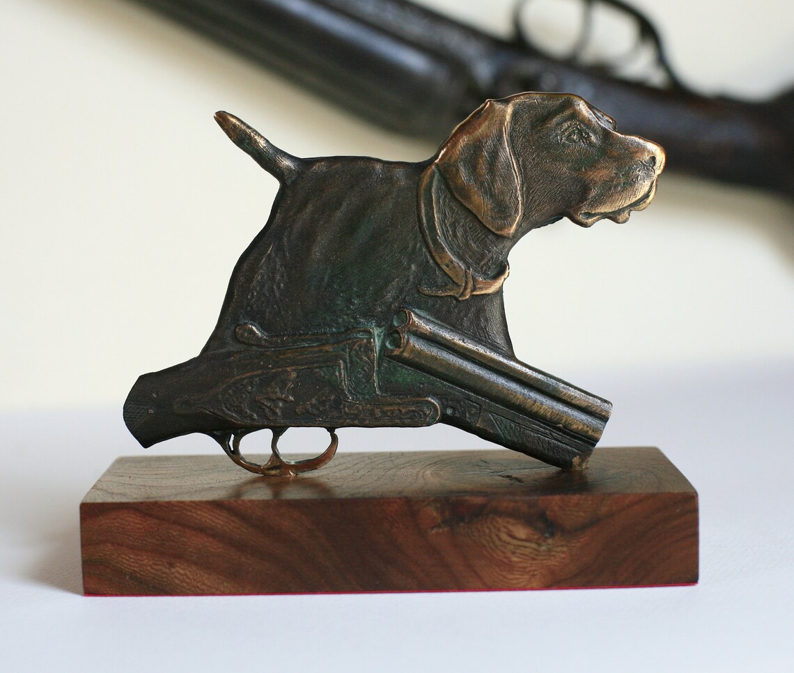 German Shorthaired Pointer Bronze Sculpture: Hunting Dog Decor - Etsy