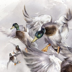 Wild Duck Flight Author's Signed Art Print Giclee by Valery Siurha - Etsy