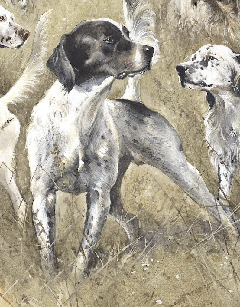 Llewellin Setter Print infield Setter Art | Etsy