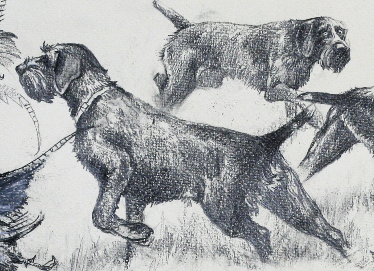 Print hunting With German Wirehaired Pointer by - Etsy