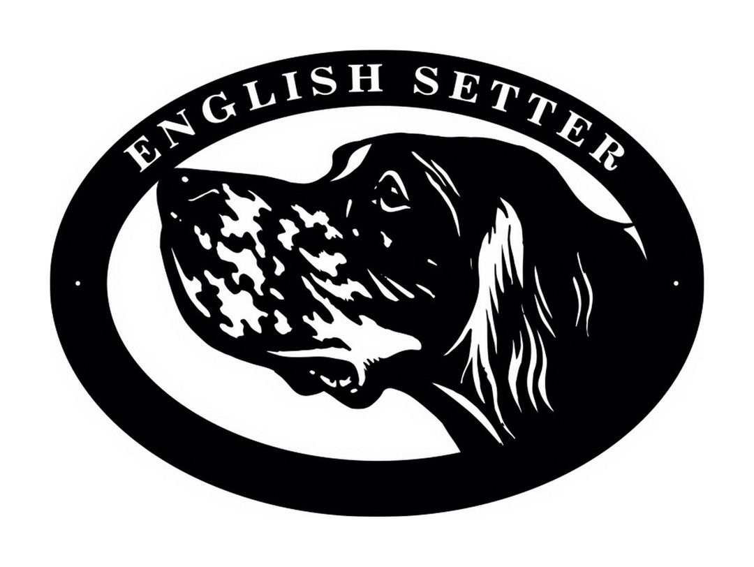 English Setter Metal Sign Wall Art, Home Decor Metal Wall Art Address ...