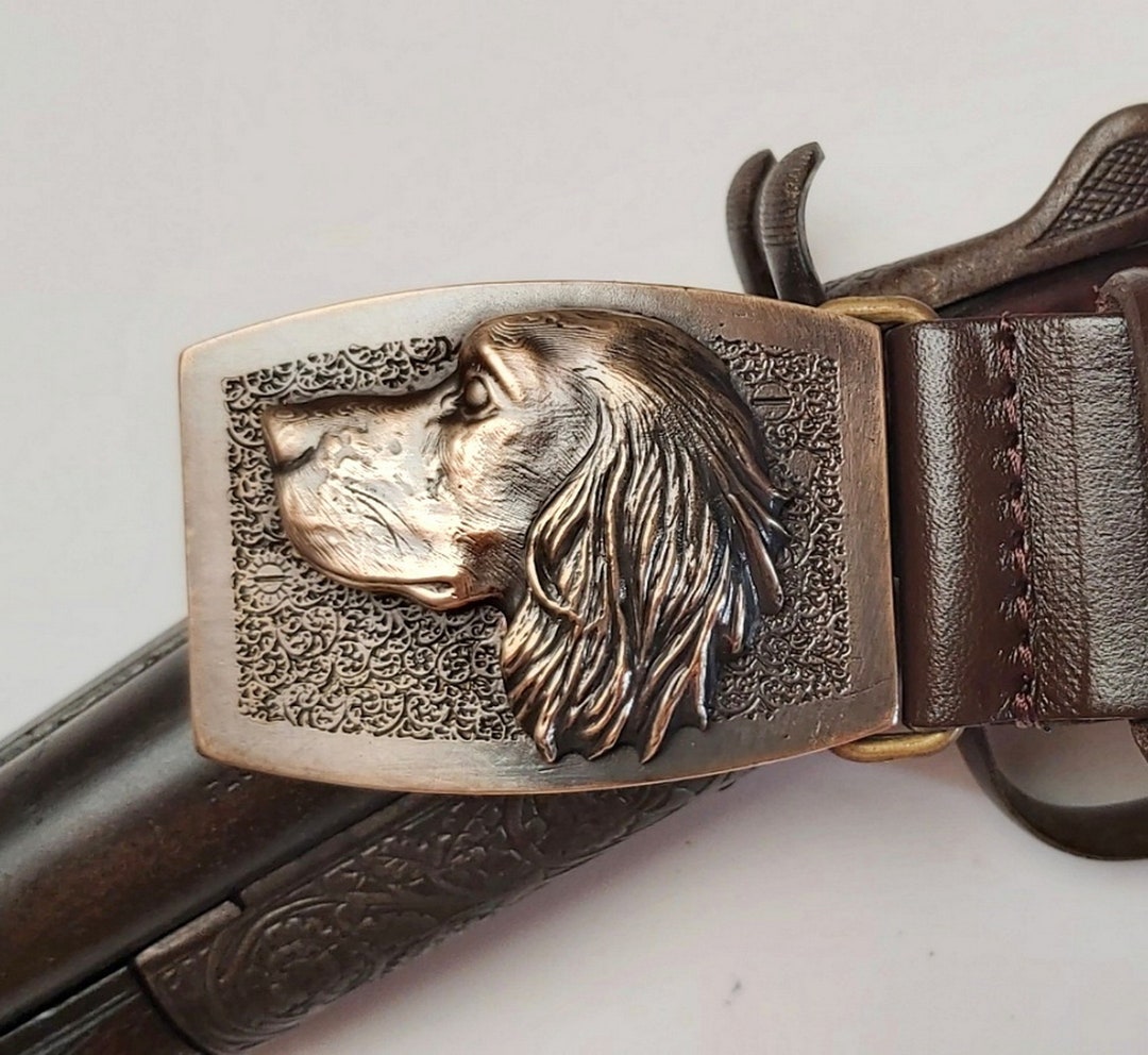 English Springer Spaniel Belt With Bronze Buckle // Springer Spaniel ...