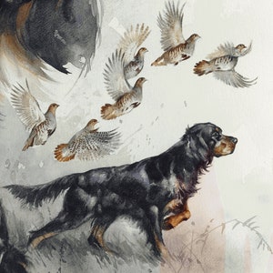 Gordon Setter Watercolor Giclee Print: Hunting Dog Art by Valery Siurha ...