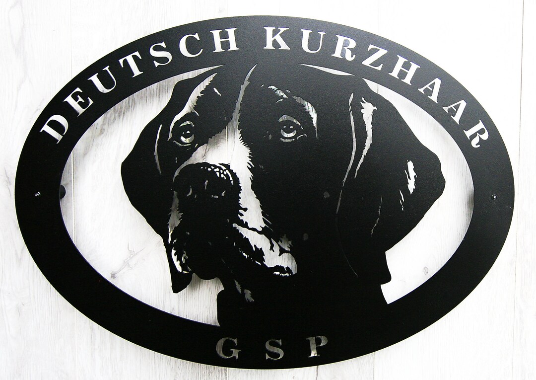 German Shorthair Pointer Metal Sign: Custom Dog Kennel Decor (16.9x23.6 ...