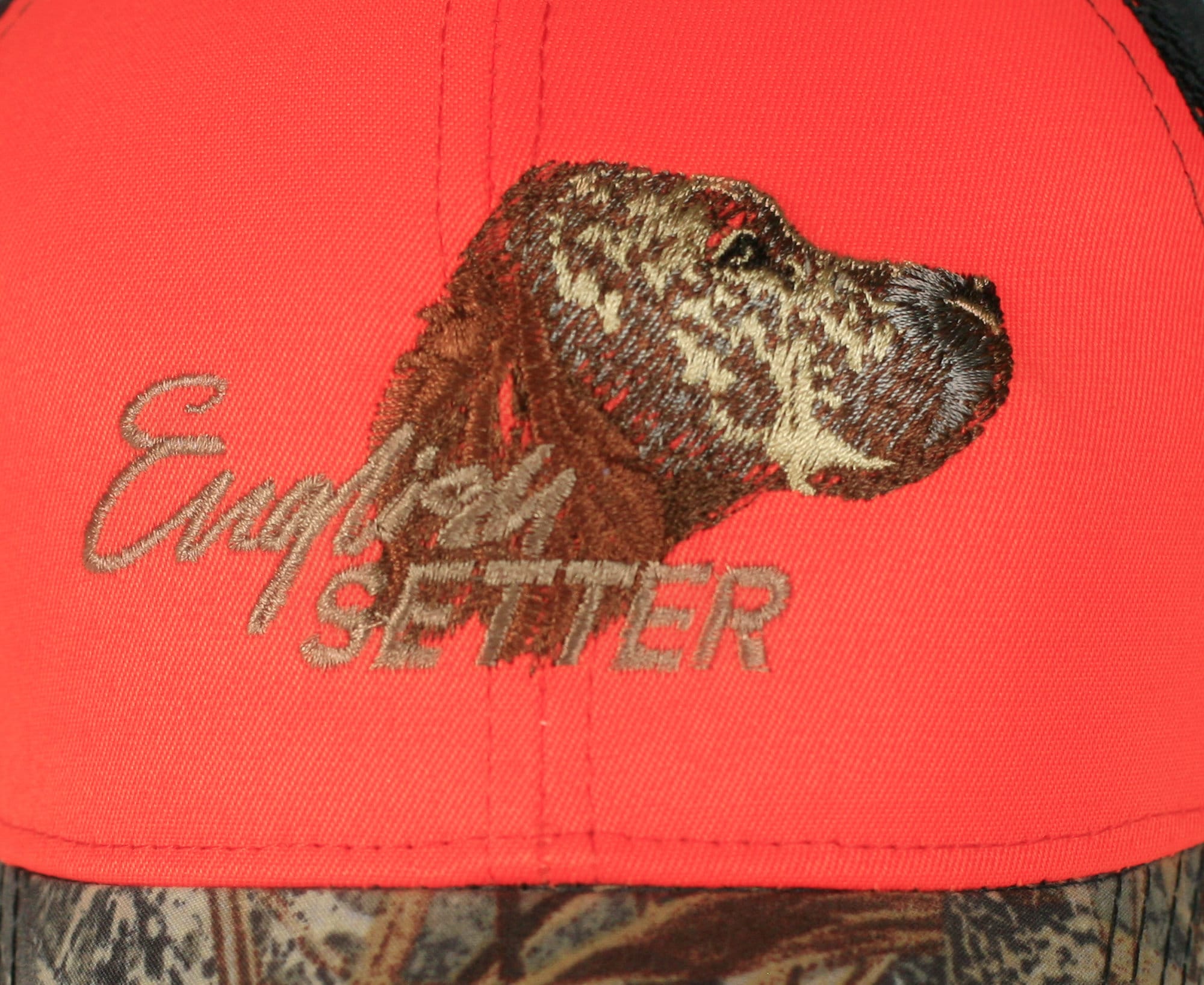 English Setter Hunting Hat: Orange Camo Dog Cap - Etsy
