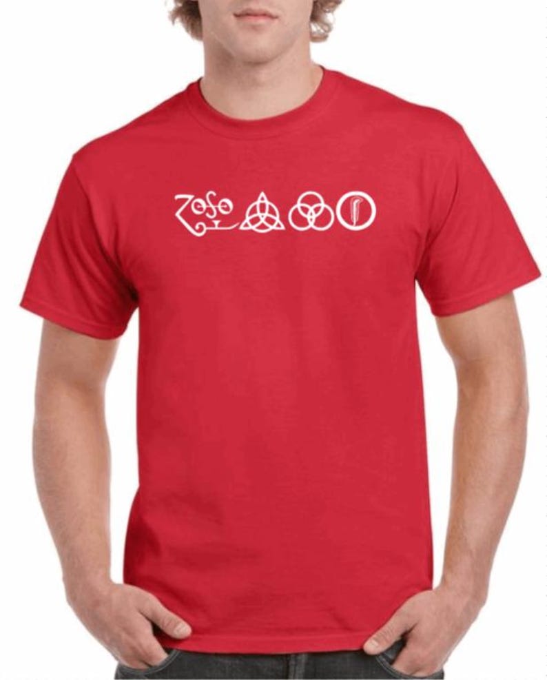 Vintage Led Zeppelin Inspired Symbols T-shirt, Classic Rock Band Tee - Etsy