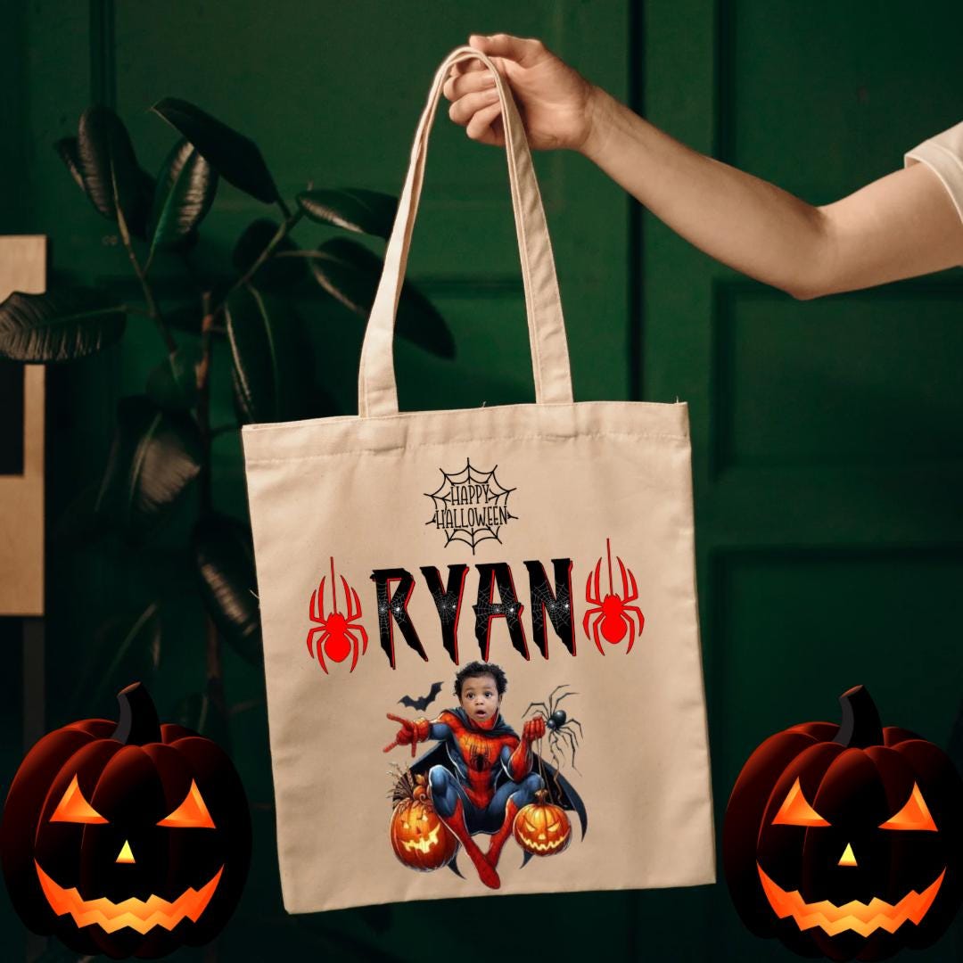 Personalized Halloween Trick or Treat Bag | Custom Name Tote | Kids ...