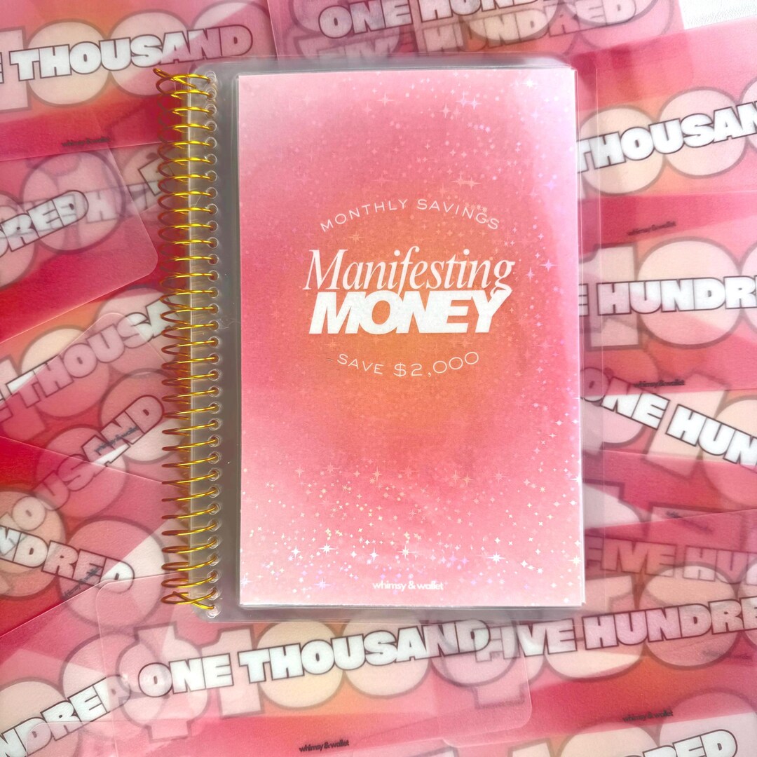 Manifesting Money Cardstock Savings Book | Monthly Savings Challenge ...