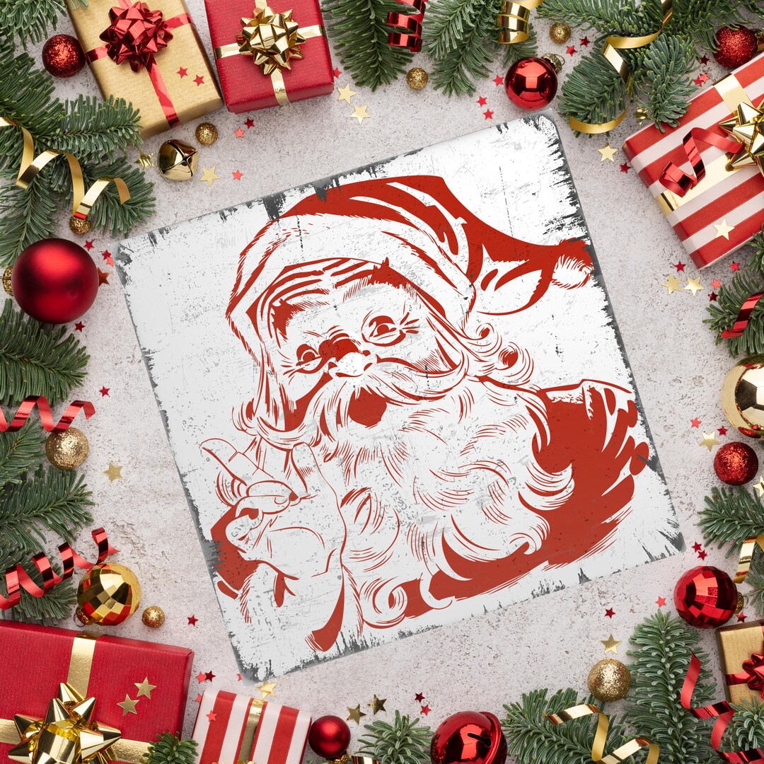 Vintage Santa Claus Illustration – Square Format Digital Download - Etsy